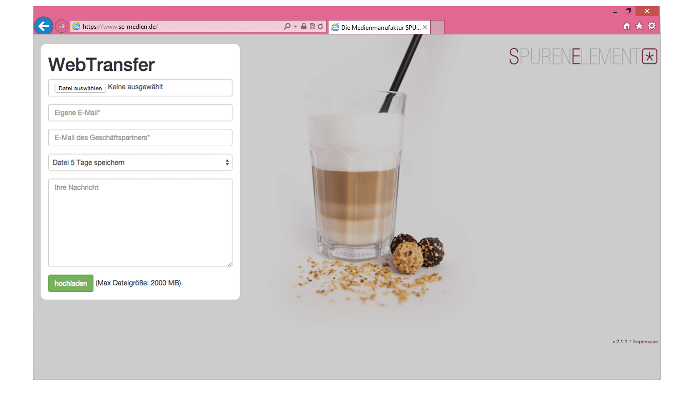GitHub - drexlma/webtransfer: webTransfer: einfacher Dateiaustausch von großen Dateien